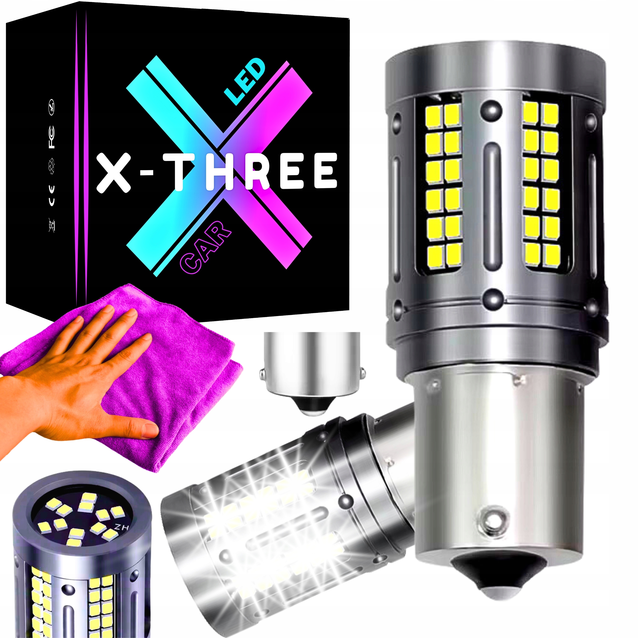 ŻARÓWKA LED P21W CANBUS ŻARÓWKA COFANIA LED 50W ŻARÓWKA WSTECZNY STOPU ...