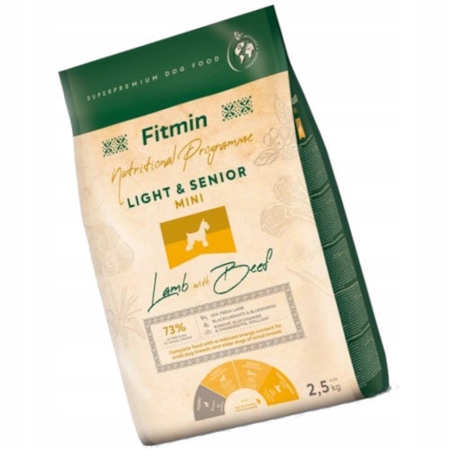 Fitmin Dog Mini Light Senior Lamb with Beef sucha karma dla psów 2,5kg ... Fitmin Dog Mini Light Senior Lamb with Beef sucha karma dla psów 2,5kg ...