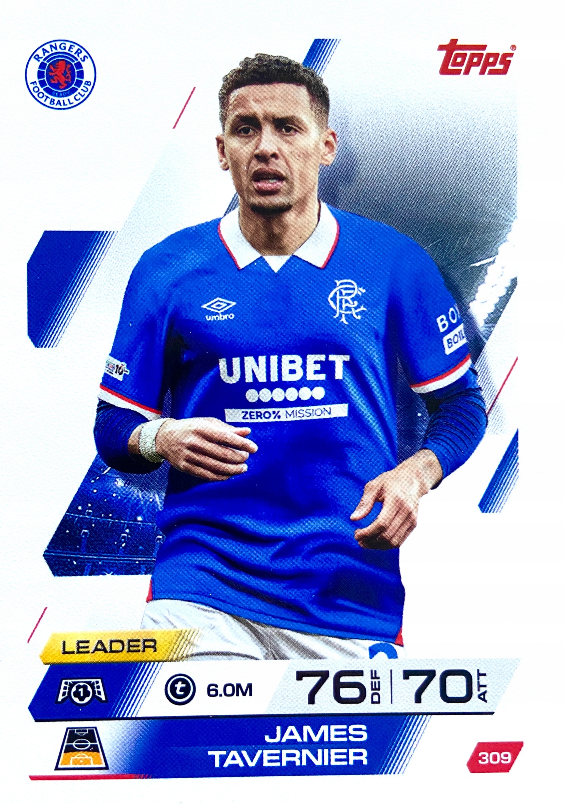 MATCH ATTAX UCL 2025/26 2026 ALAPLAP 309 JAMES TAVERNIER RANGERS, • Ár, Vélemények - Allegro