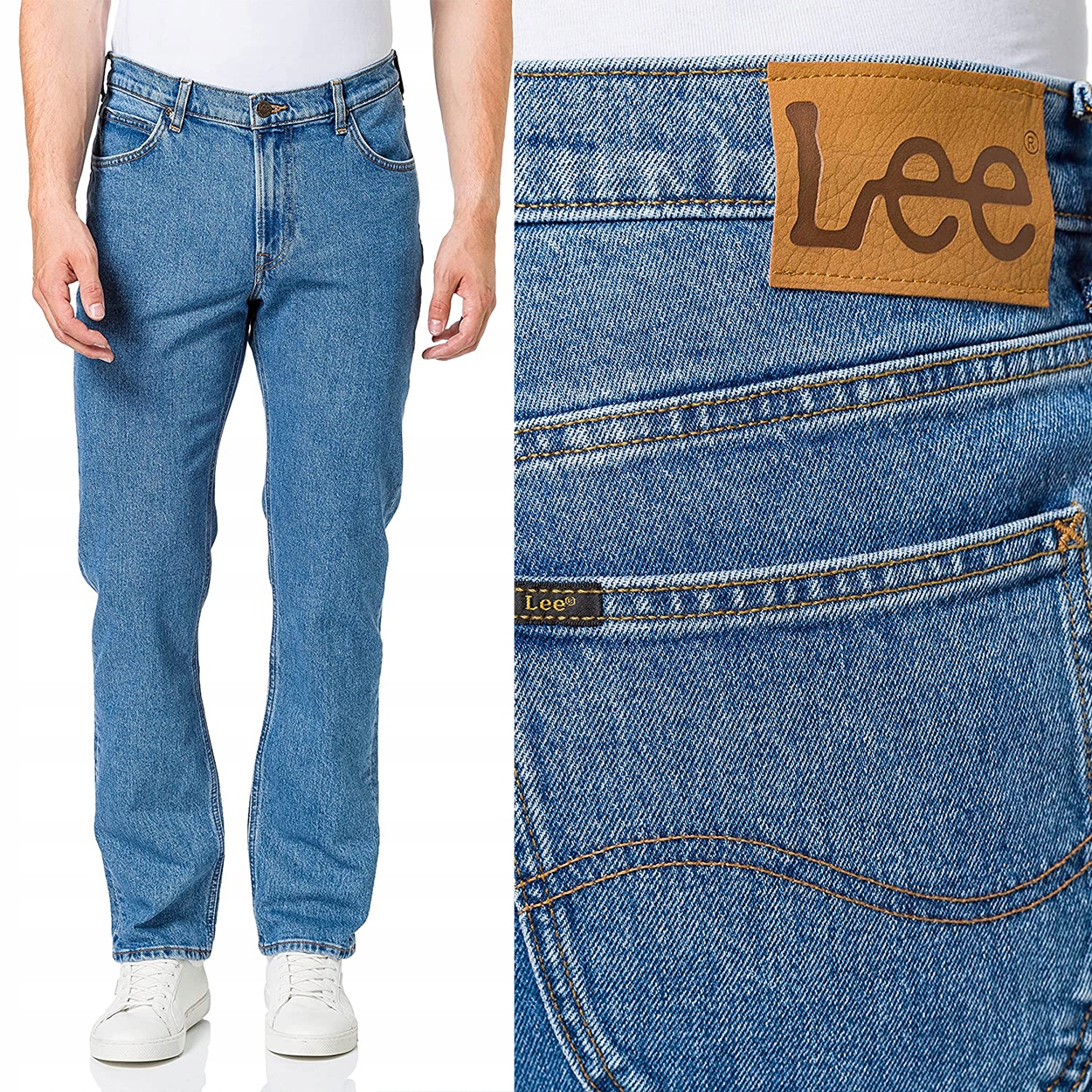 Lee WEST RELAXED Light New Hill LUŹNE PROSTE BLUE DżINS W32 L30 ...