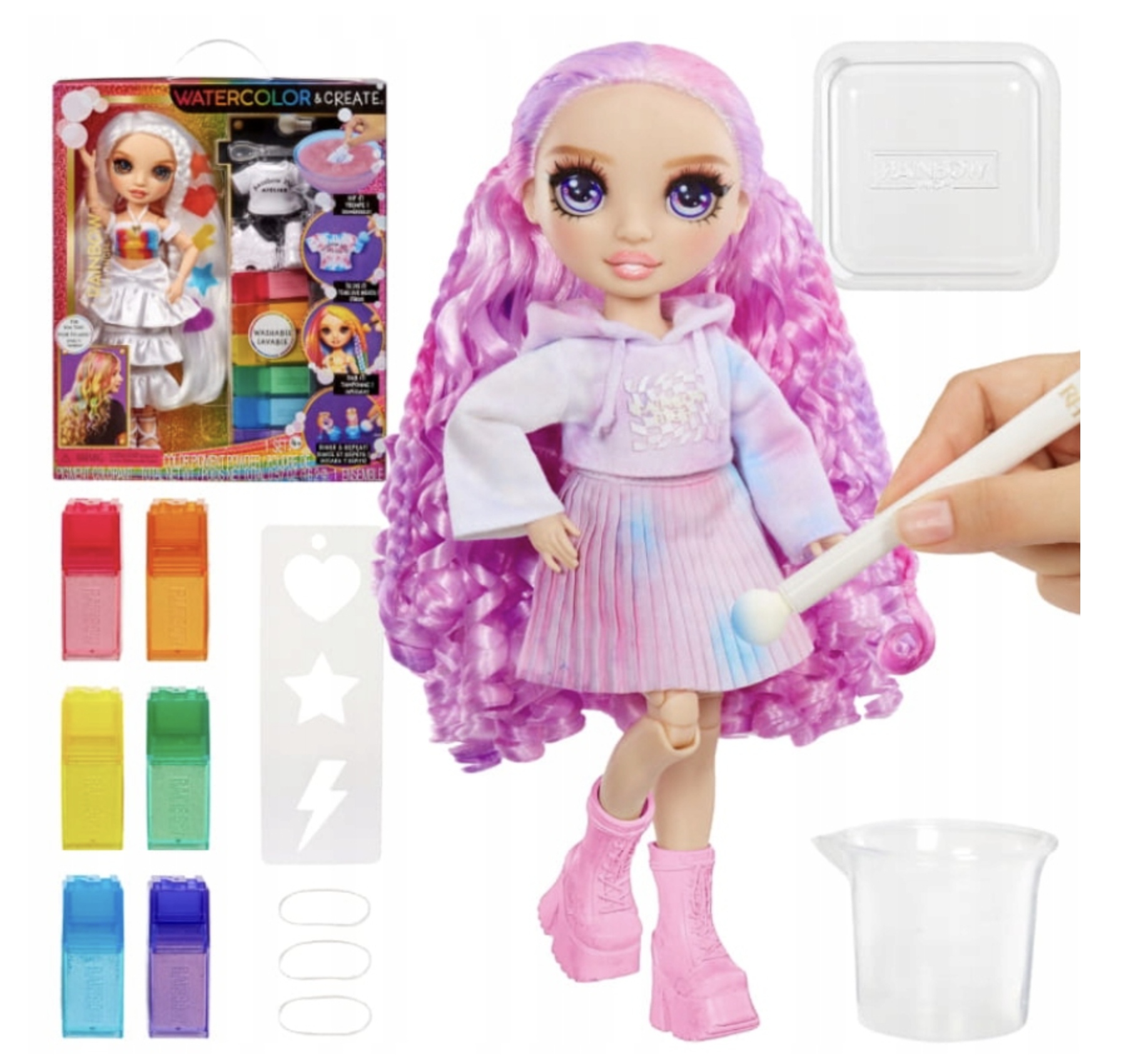 Rainbow High Watercolour & Create DIY PANENKA PRO HRANÍ PANENKA ...
