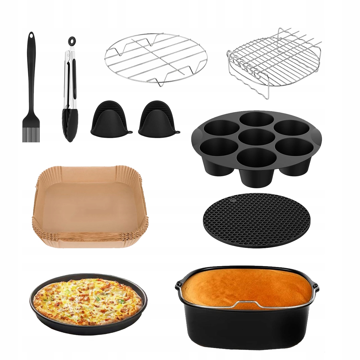 ZESTAW 11 ELEMENTY AKCESORIA DO FRYTKOWNICY DO Ninja AIR FRYER - Sklep ...