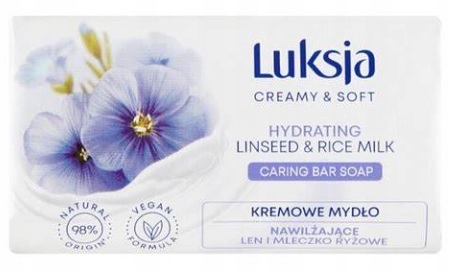 LUKSJA CREAMY MYDŁO DO RĄK 90G LEN MLECZKO RYŻOWE 12877552301 - Allegro.pl