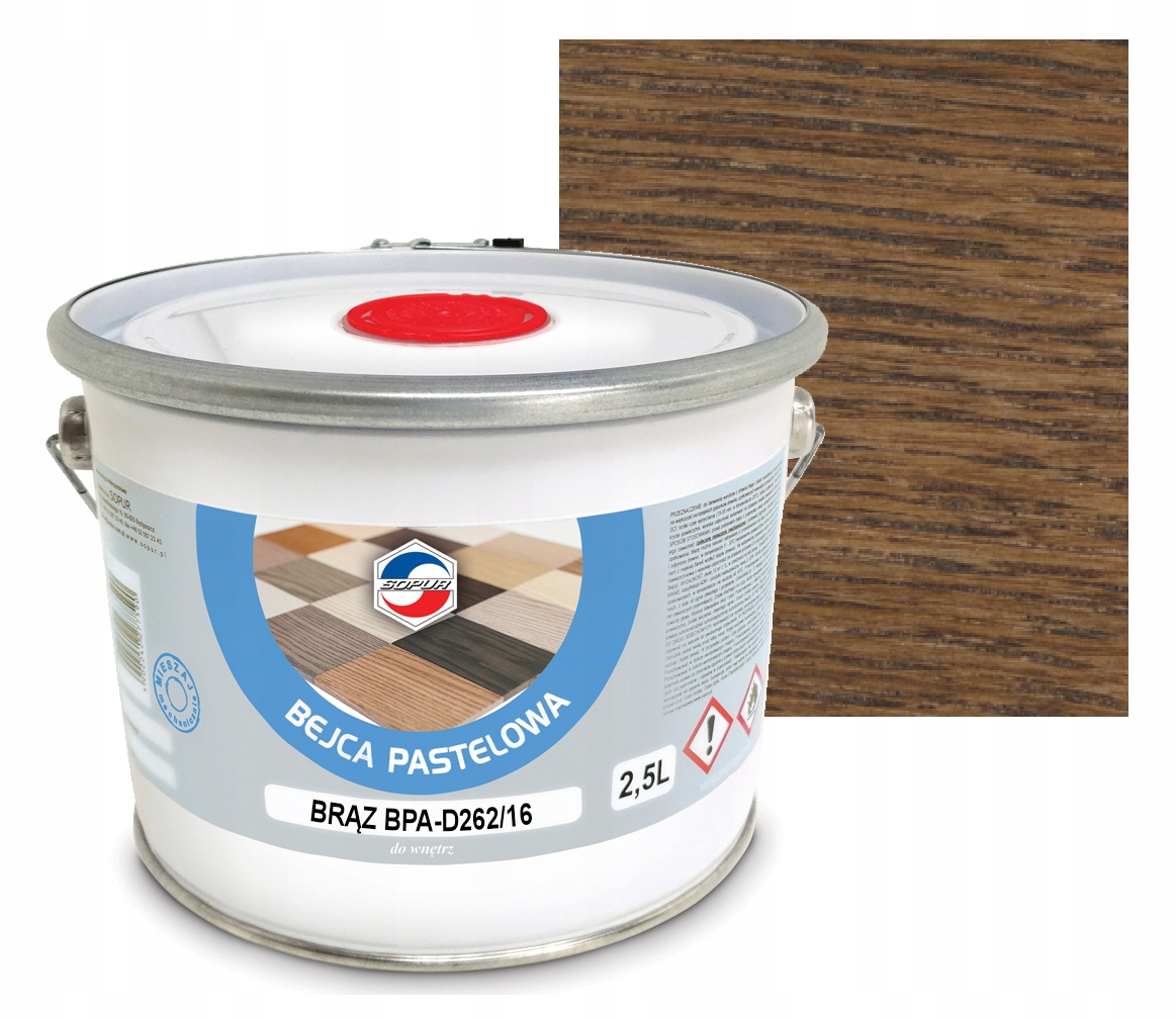 Bejca pastelowa SOPUR 2,5l brąz BPA-D262/16 • 123.62PLN • Bejce ...