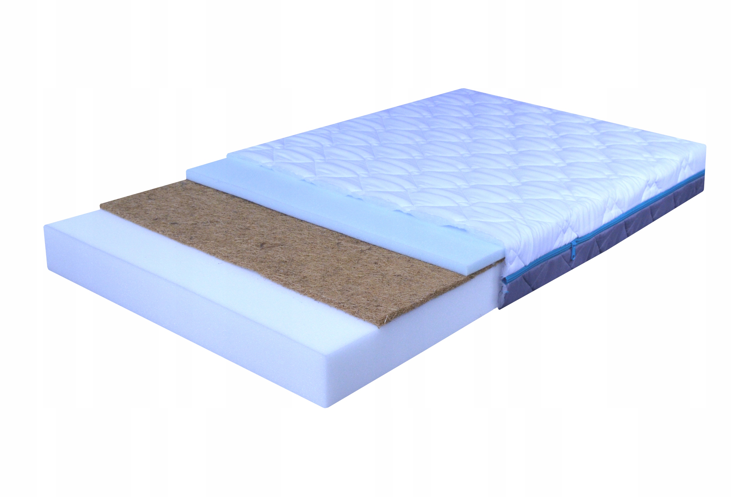 materac PIANKA KOKOS 180x90x8 piankowy KOKOSOWY średnio twardy ...