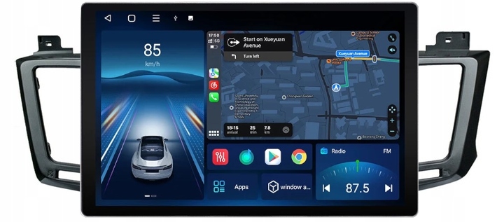 RADIO NAWIGACJA GPS TOYOTA RAV4 IV 2013-2019 ANDROID 13,1 CALA QLED ...