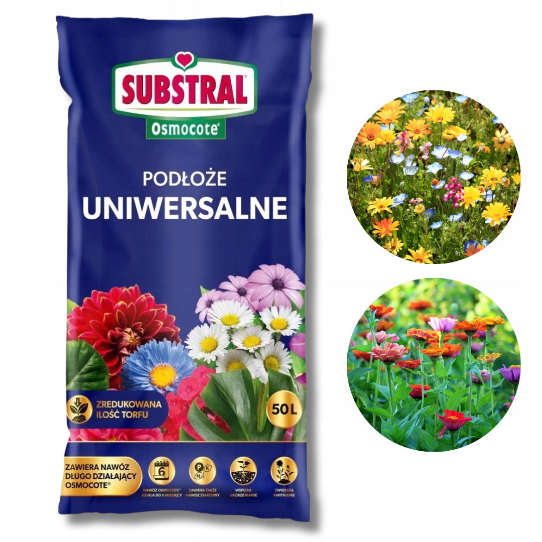 SUBSTRAL OSMOCOTE ZIEMIA GOTOWE PODŁOŻE UNIWERSALNE 50 L • Cena, Opinie - Allegro