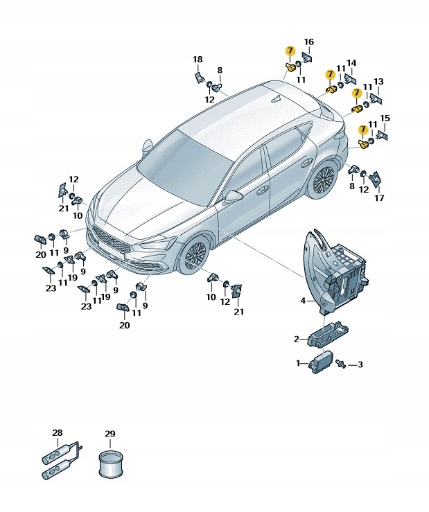 CZUJNIK PARKOWANIA TYŁ CUPRA FORMENTOR LEON OE za 406.12PLN z Wrocław ...