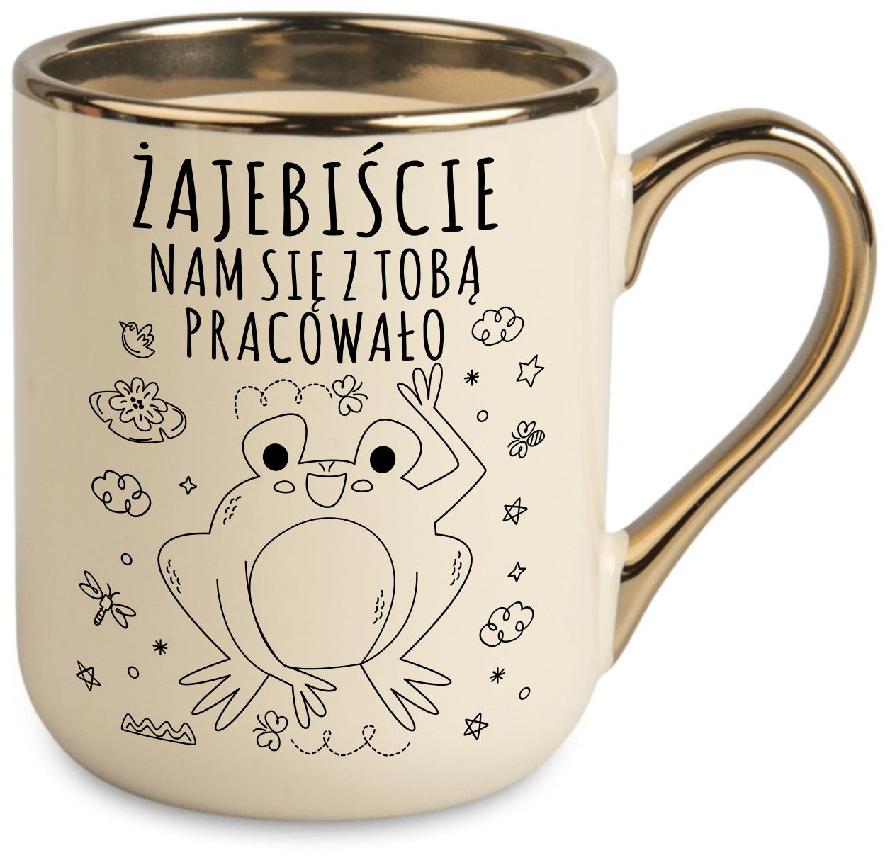 KUBEK NA POŻEGNANIE Z PRACY PREZENT ŻAJEBIŚCIE NAM SIĘ Z TOBĄ PRACOWAŁO (5908267929179) • Cena ...