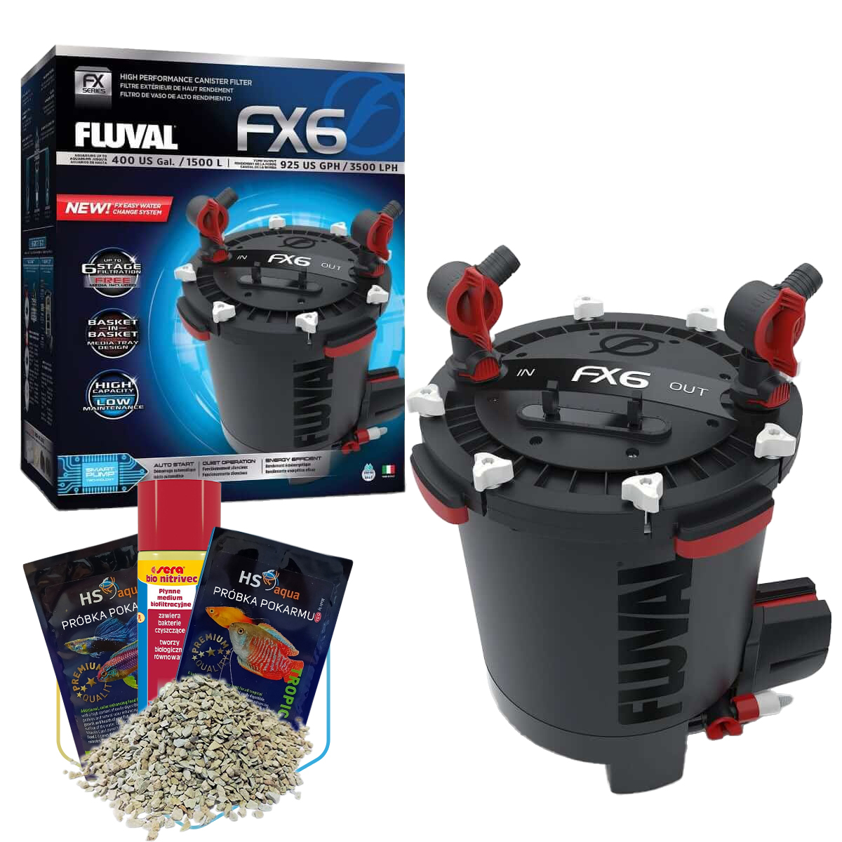 Fluval FX-6 filtr zewnętrzny do akwarium + gratisy 12255461991 - Allegro.pl