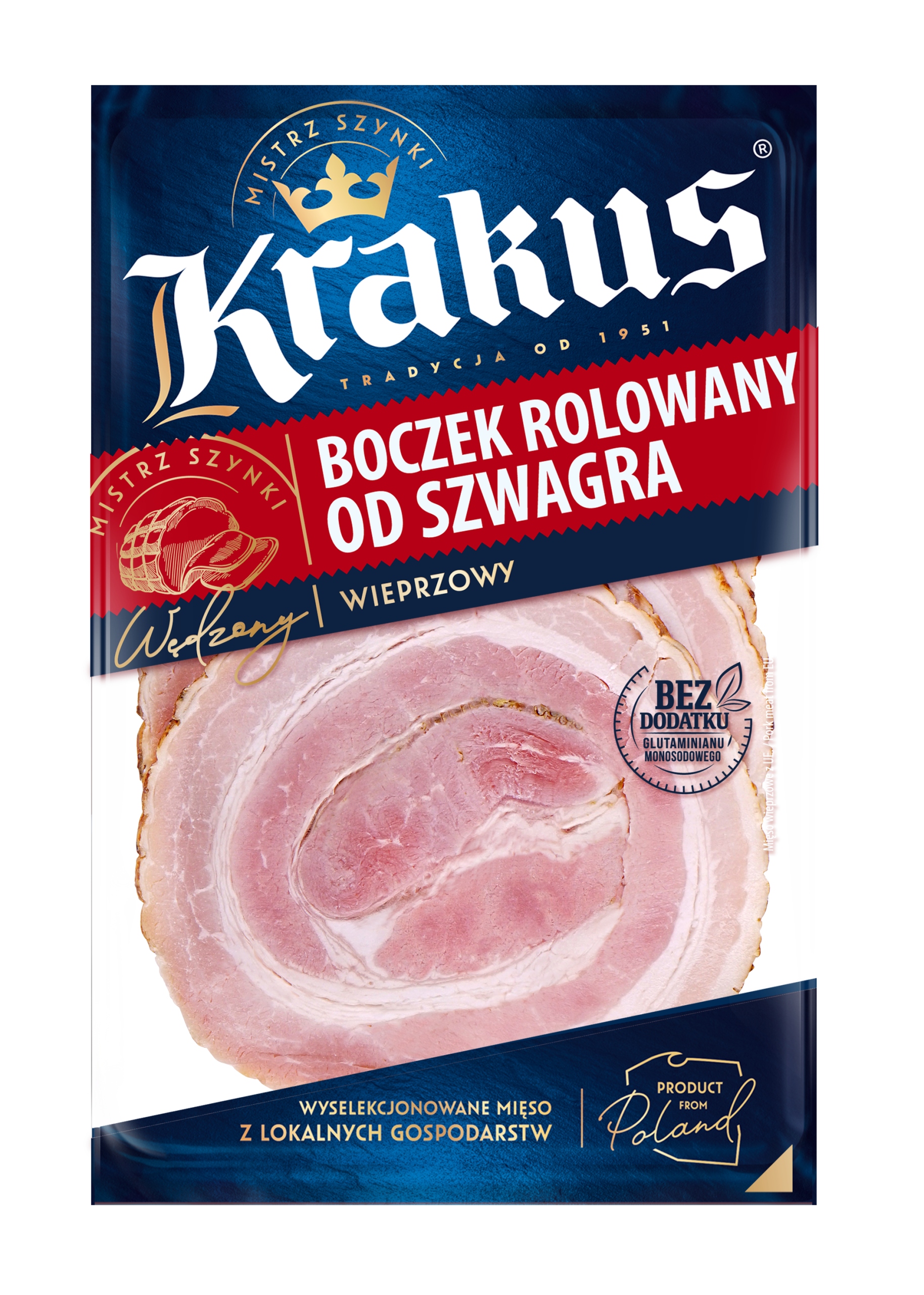 BOCZEK ROLOWANY OD SZWAGRA 100G PLASTRY KRAKUS • Cena, Opinie - Allegro