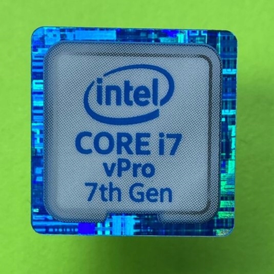 INTEL CORE i7 vPRO 7th Gen 18x18 mm Počítačová nálepka PC Windows [11 ...