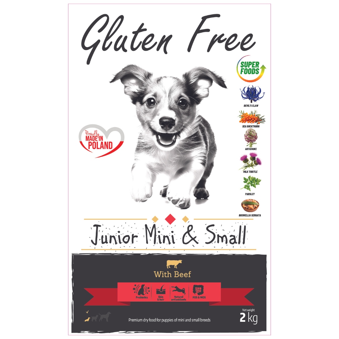 Karma sucha dla psa mini i mała rasa JUNIOR BIOFEED WOŁOWINA 2 kg ...