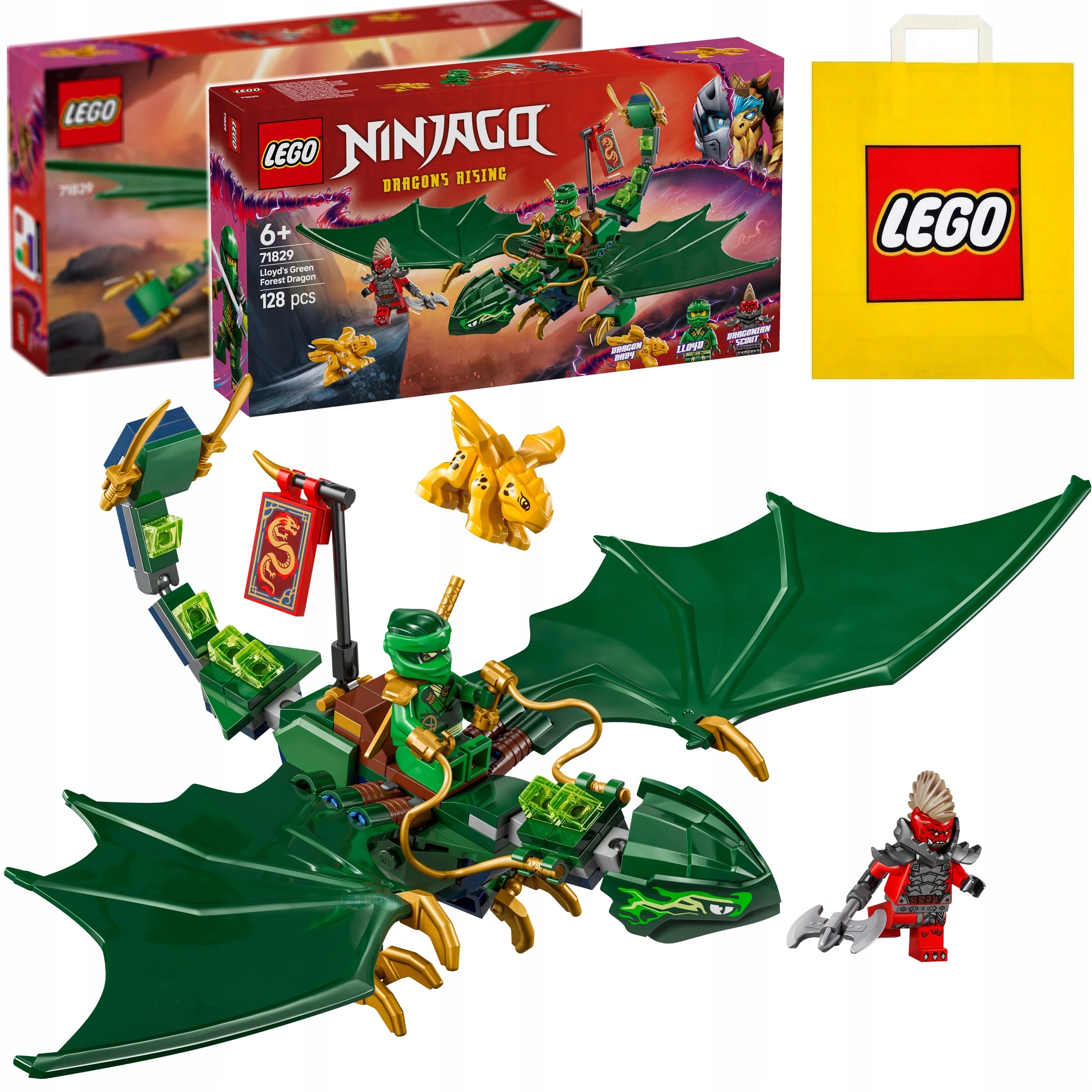 LEGO NINJAGO Ruchomy smok 24cm Zielony Ninja LLoyd 71829 Oryginalne ...