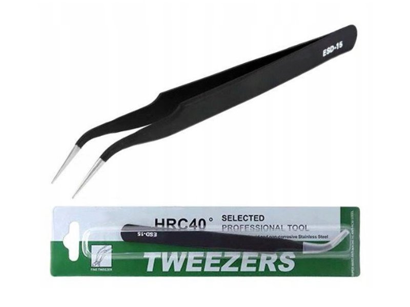 PĘSETA PINCETA PENSETA SKOŚNA ESD-15 120mm • Cena, Opinie - Allegro