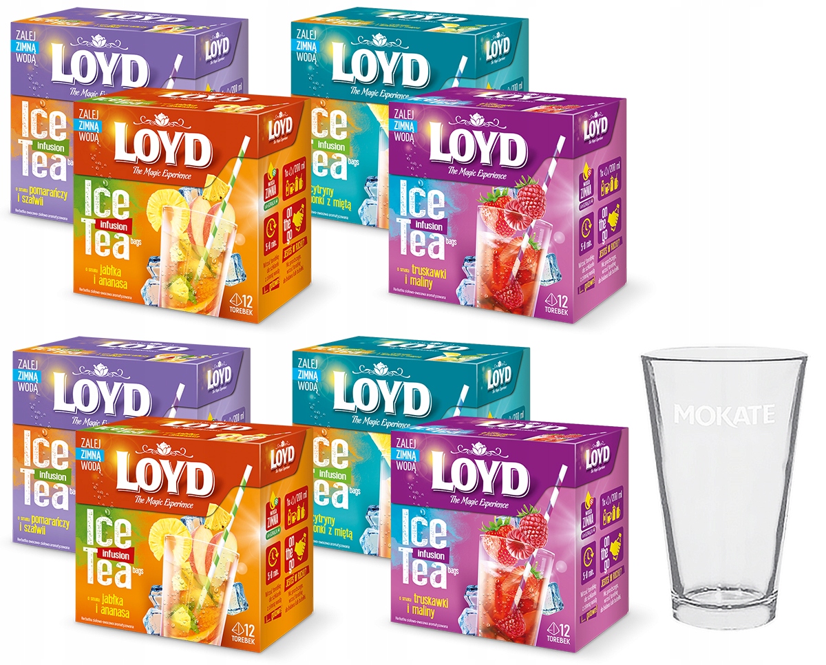 Herbata Na Zimno ICE TEA mix smaków Cold 8 x LOYD (5900649084681 ...