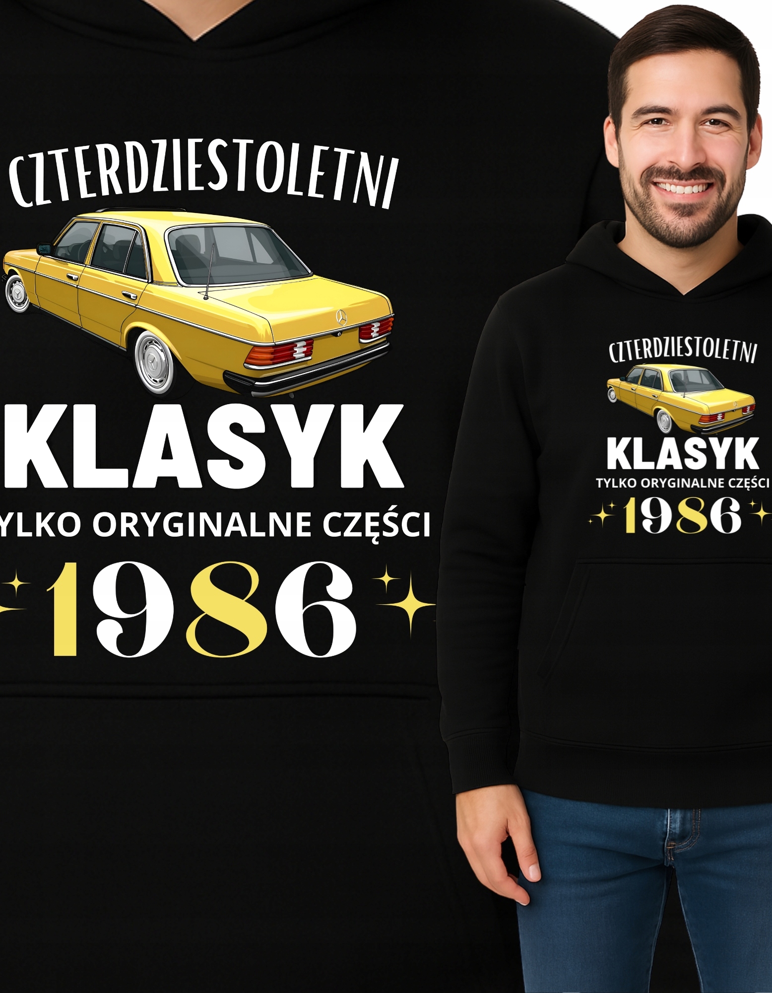Születésnapi pulóver 40. Klasszikus vicces ajándék Mercedes R-L a39 ...