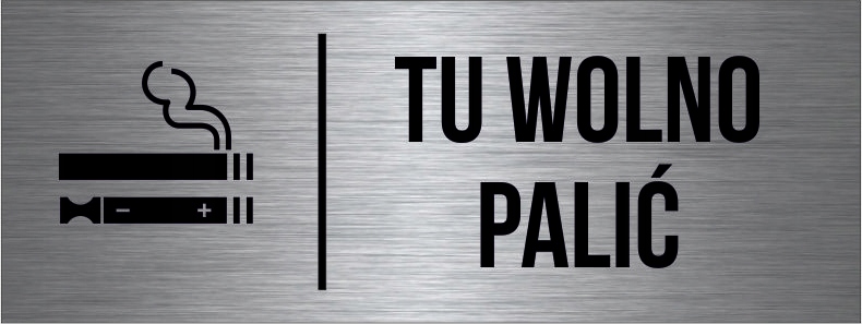 TABLICZKA Tu Wolno Palić Aluminium Piktogram Strefa dla palących ...