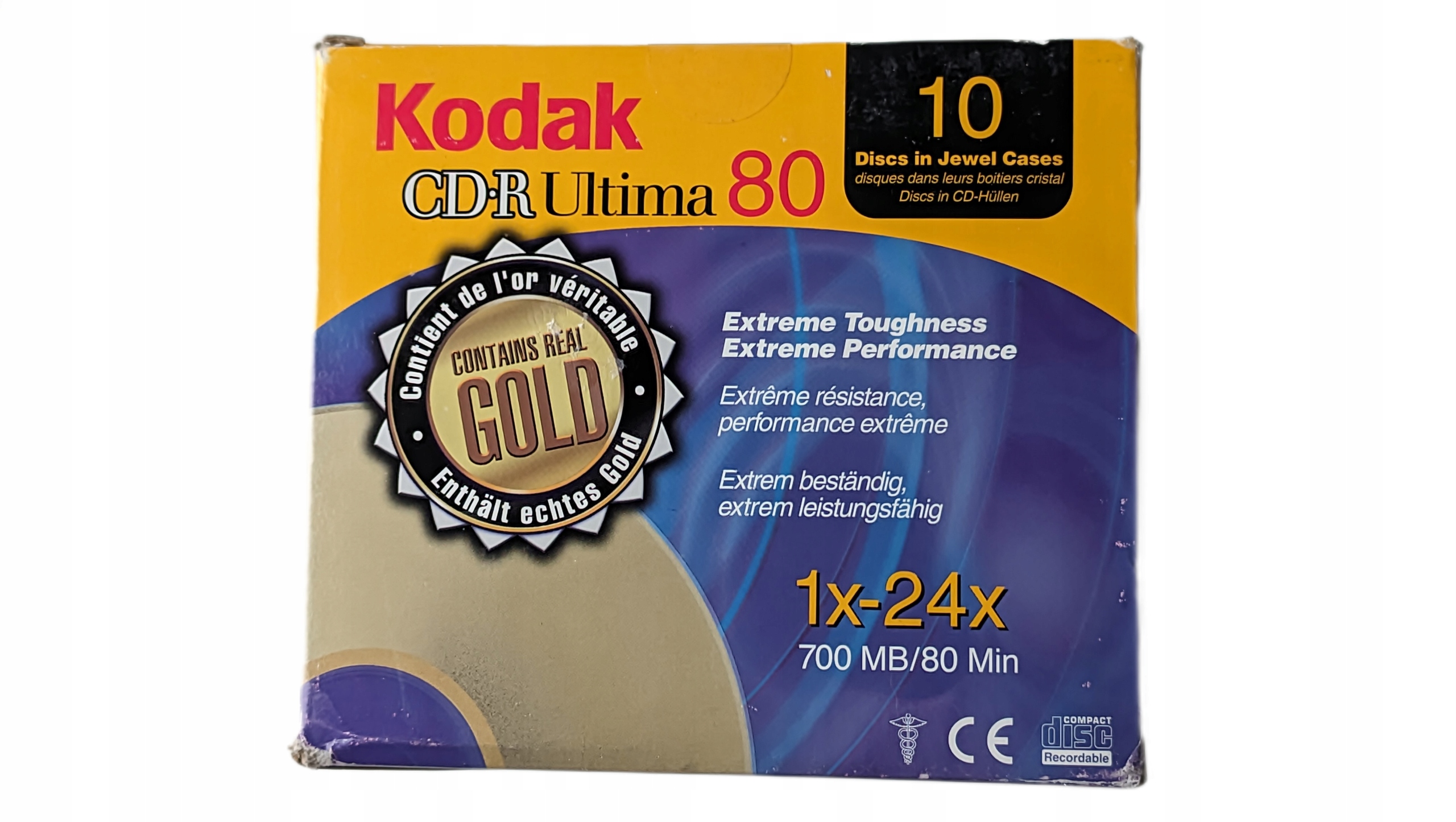 Kodak CD-R GOLD Ultima 1x-24x 10db Jewel Case CD za 28130.00HUF-ért - Allegro