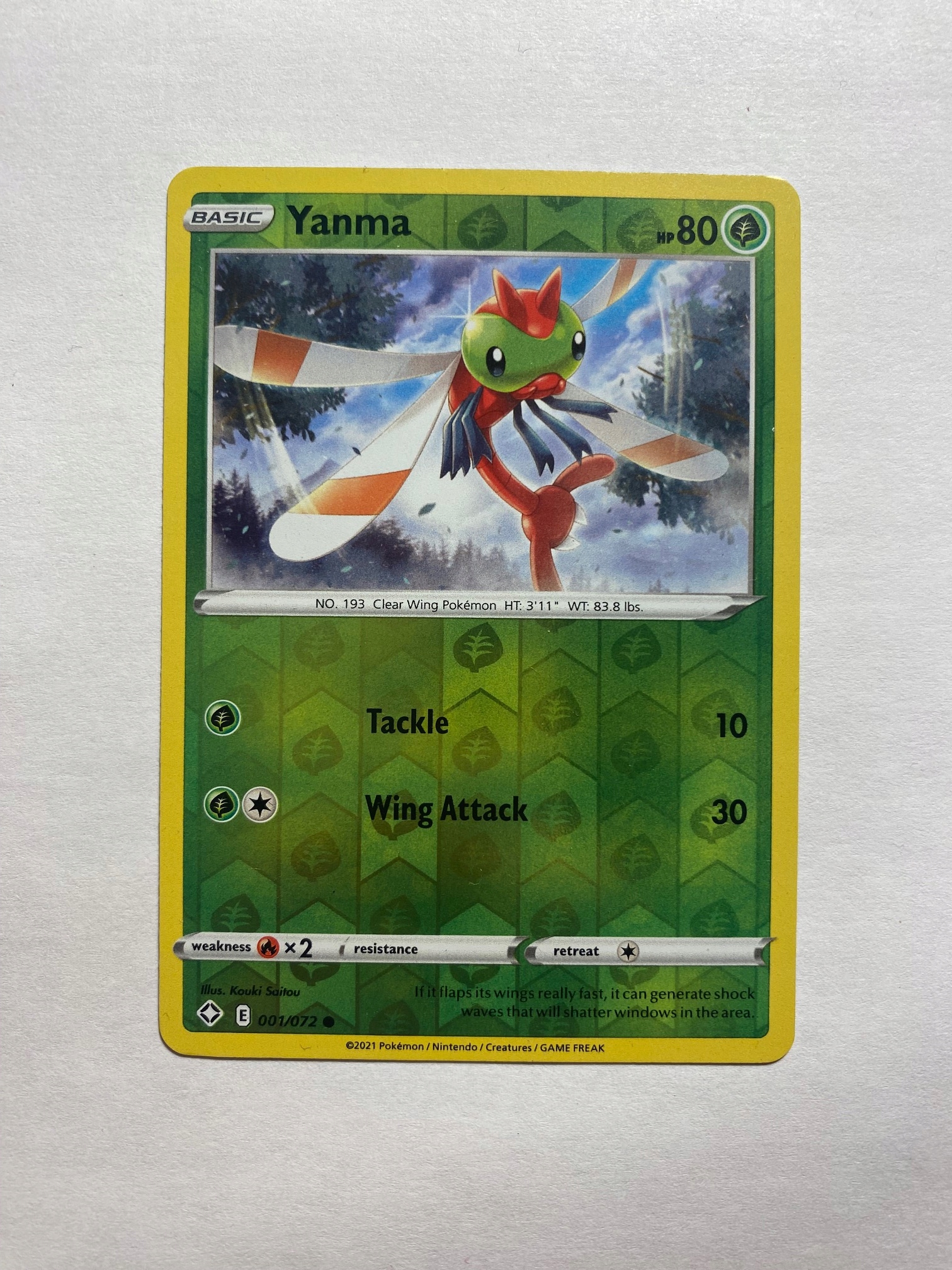 Pokemon Shining Fates reverzní 001/072 Yanma za 13.00CZK - Allegro