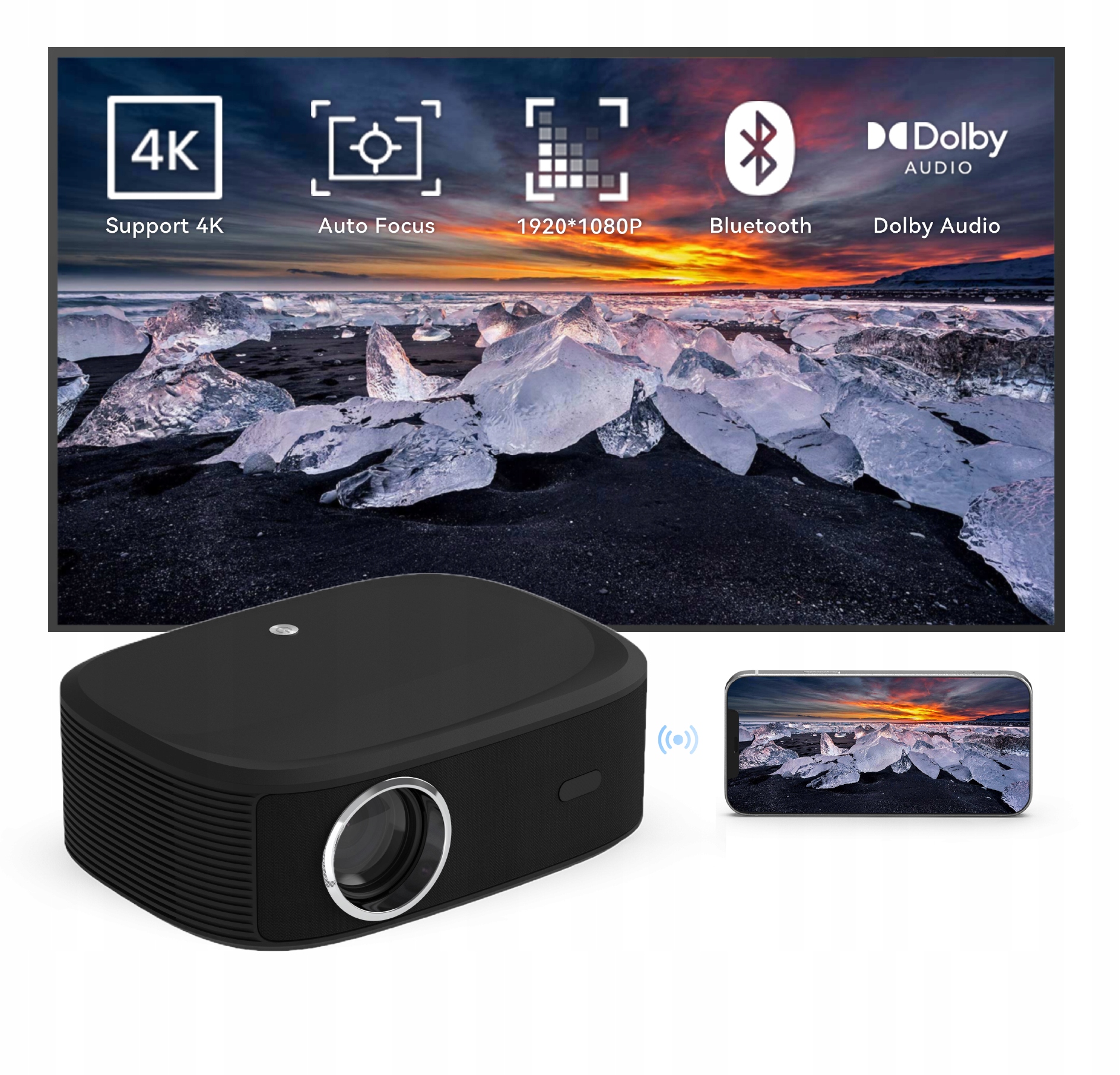 Maxxo projektor LED800 čierny za 355.00EUR - Allegro