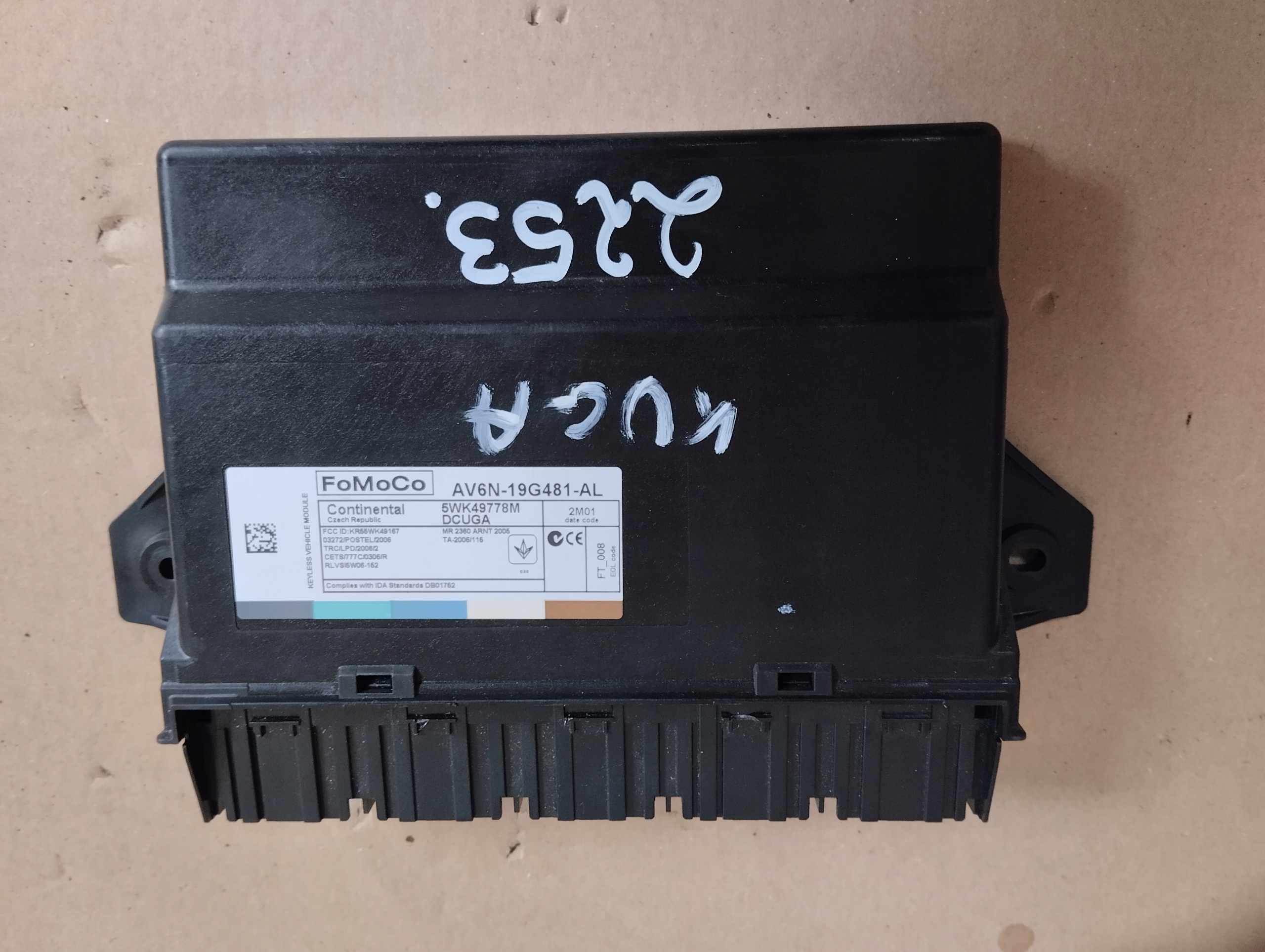 MODUŁ STEROWNIK KOMFORTU FORD KUGA MK2 FOCUS MK3 C-MAX MK2 AV6N-19G481-AL MODUŁ STEROWNIK ...