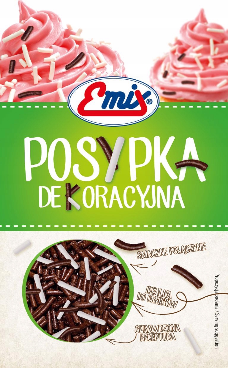 Emix Posypka Dekoracyjna kakaowo biała 50 g (5901858003166) • Cena ...