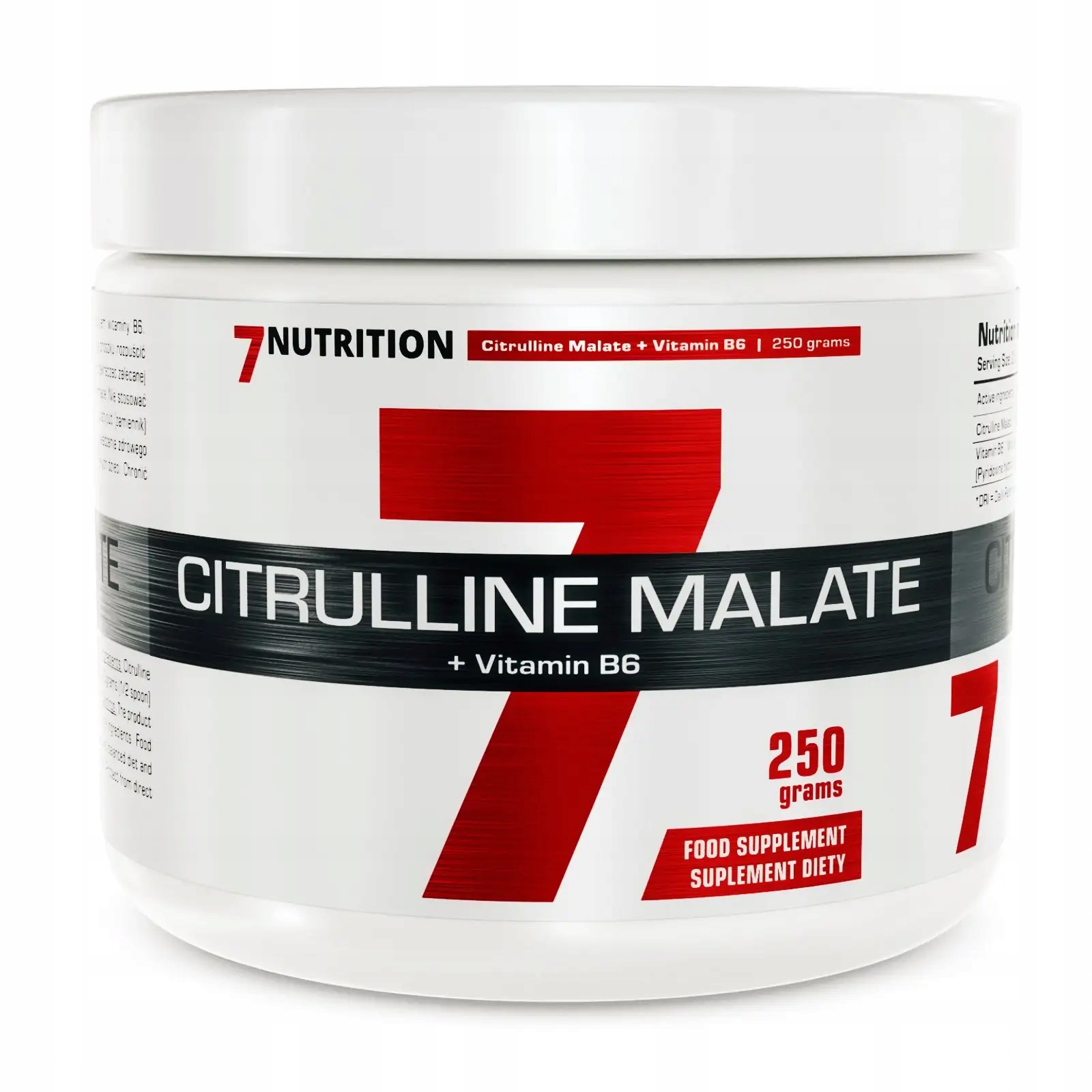 Proszek produkt wieloskładnikowy Citrulline Malate 7Nutrition 250 g naturalny - 5903111089566 ...