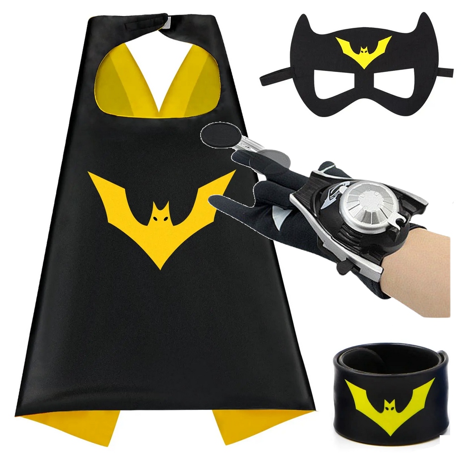 STRÓJ KOSTIUM BATMAN BROŃ RĘKAWICA AVENGERS PELERYNA MASKA KARNAWAŁ DLA ...