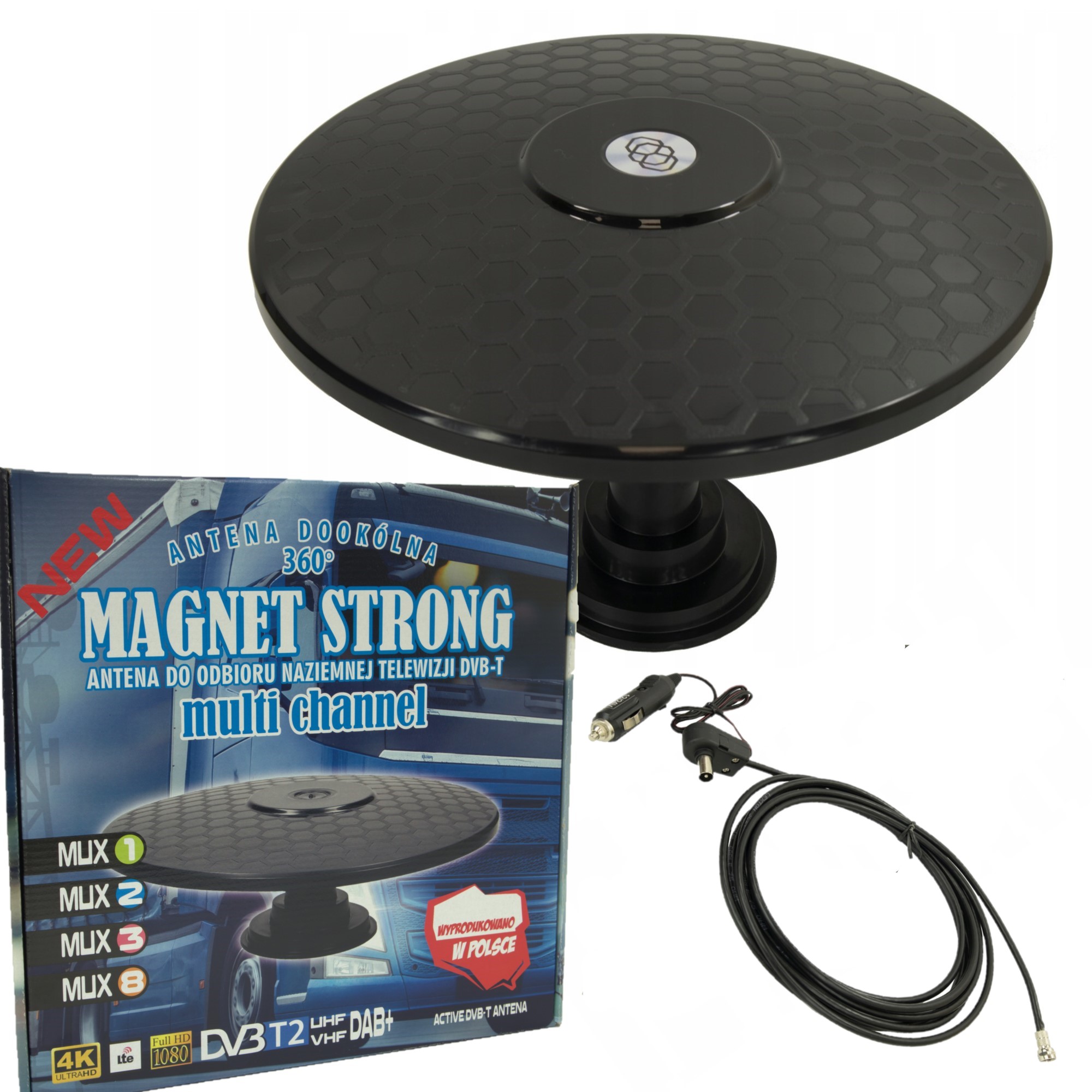 NAJMOCNIEJSZA ANTENA SAMOCHODOWA KAMPER JACHT MOCNA DOBRA MUX FULLHD 12/24V - Sklep, Opinie ...