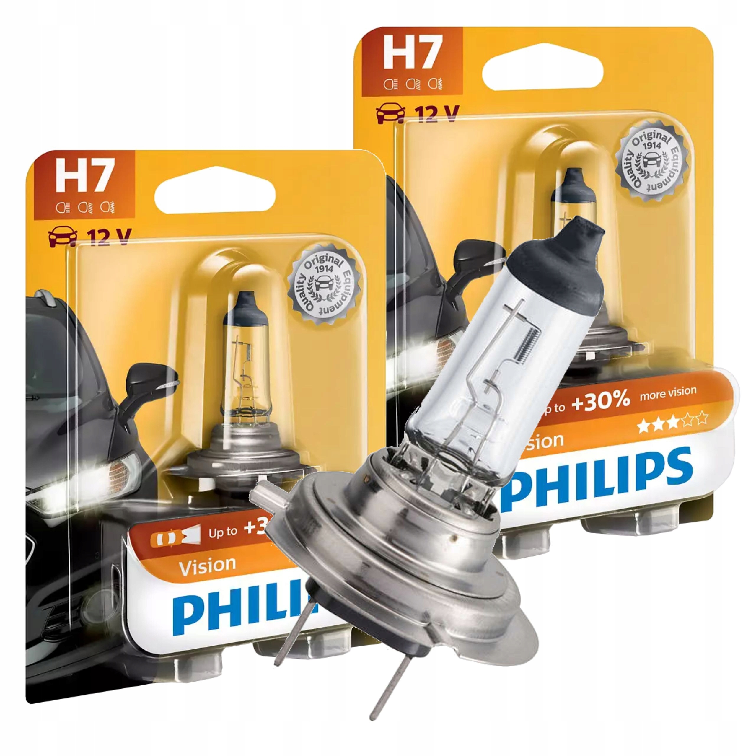 2 ŻARÓWKI PHILIPS H7 VISION PREMIUM blister +30% 8711500406071 za 34 ...