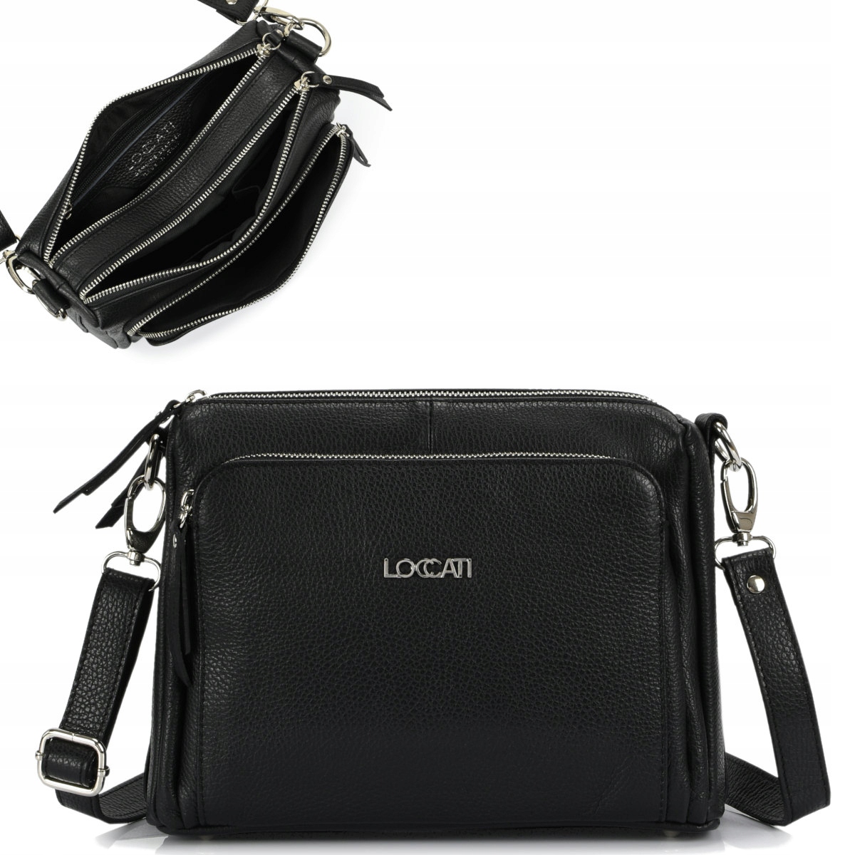 Torebki damskie skórzane czarne listonoszki skóra • Cena, Opinie ...