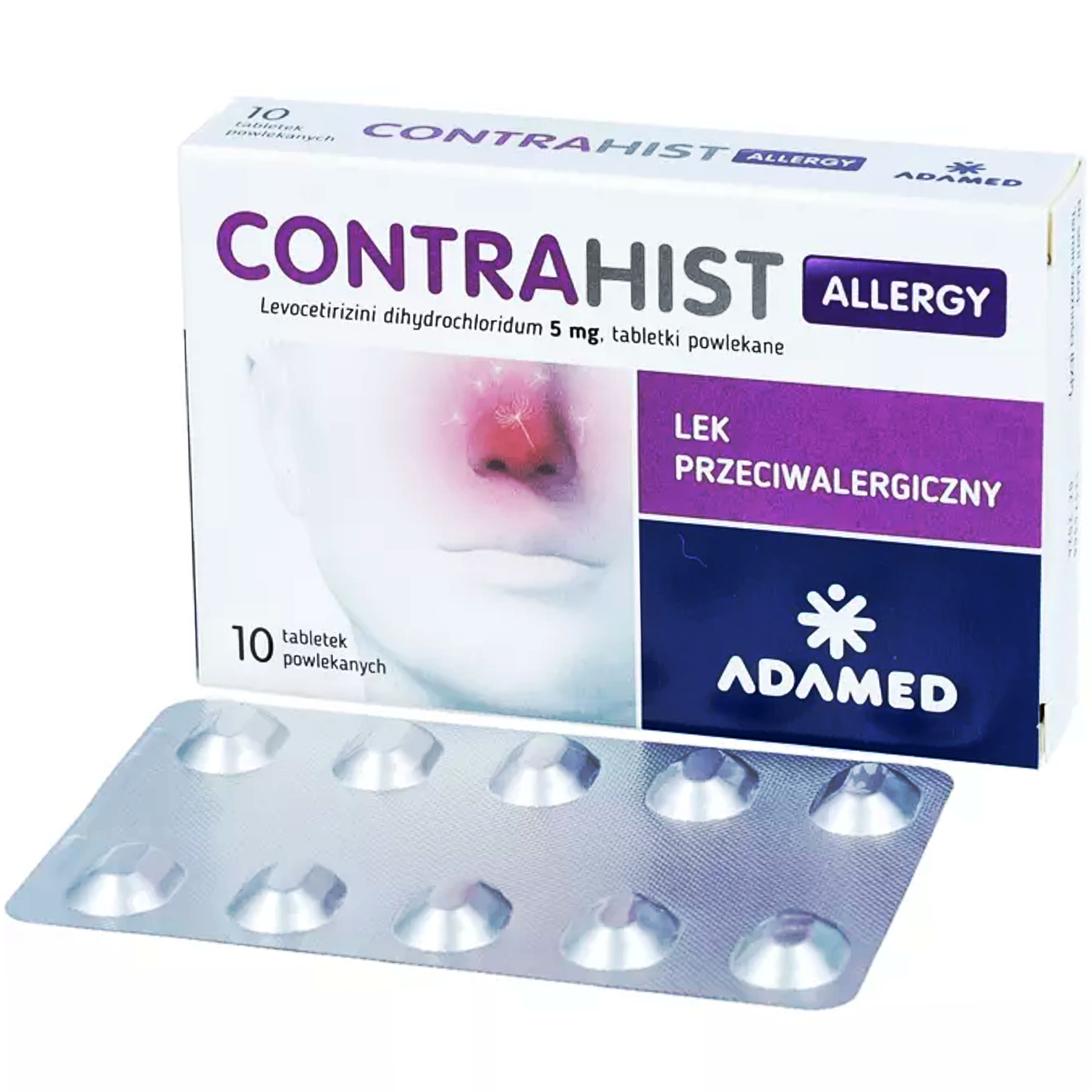 Contrahist Allergy, 5 mg, 10 tabletek Alergia, lek antyhistaminowy ...