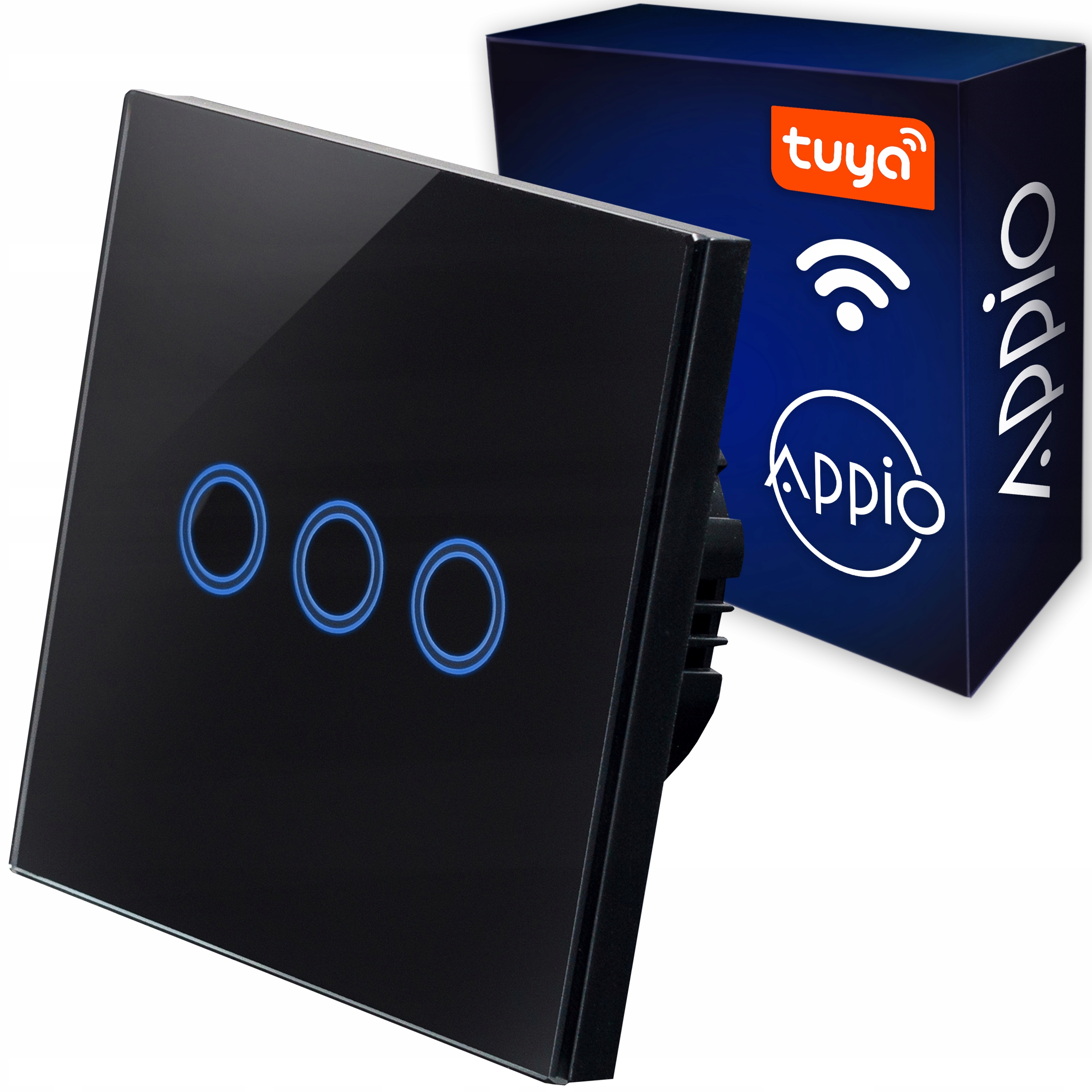 Wyłącznik potrójny dotykowy Appio 9611 czarny (5906190852328) • Cena ...