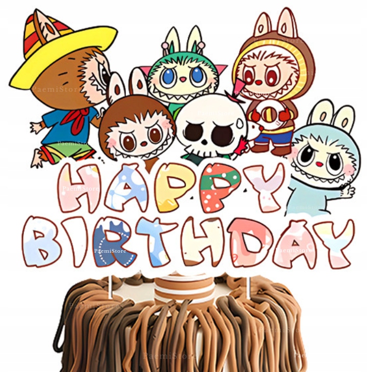 LABUBU SZÖRNY TORTA DÍSZ, SZÜLETÉSNAPI PARTY DEKORÁCIÓ, LABUBU SECRET ...