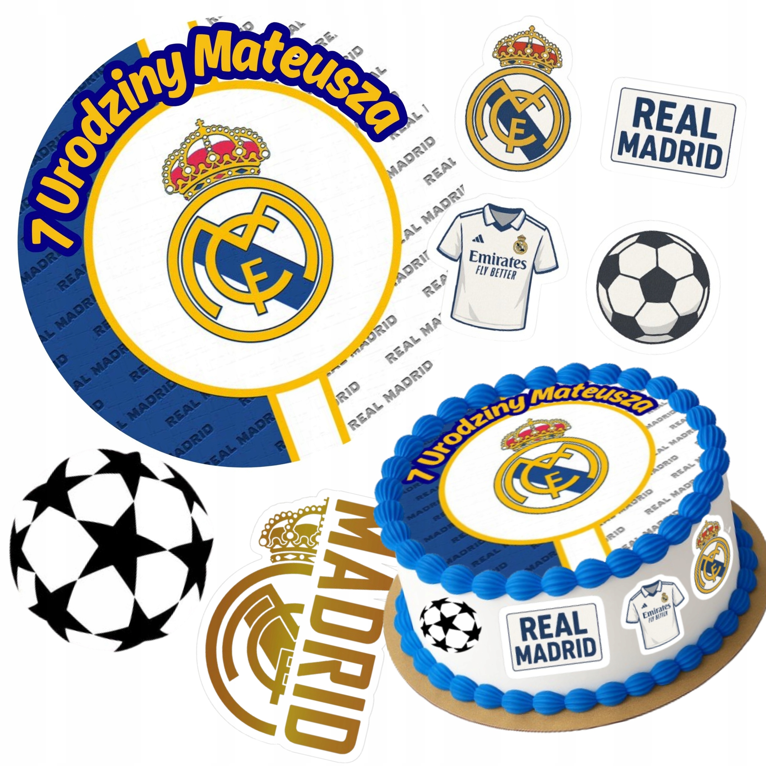 Opłatek na Tort Real Madryt - Niska cena na Allegro