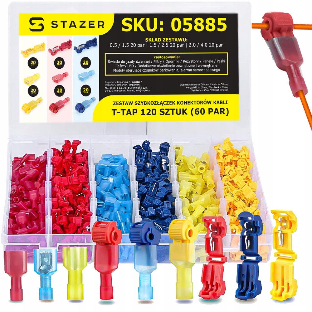 Szybkozłączka Stazer 0-4 mm² / 3 , 120 szt. (5903933572130) • Cena ...