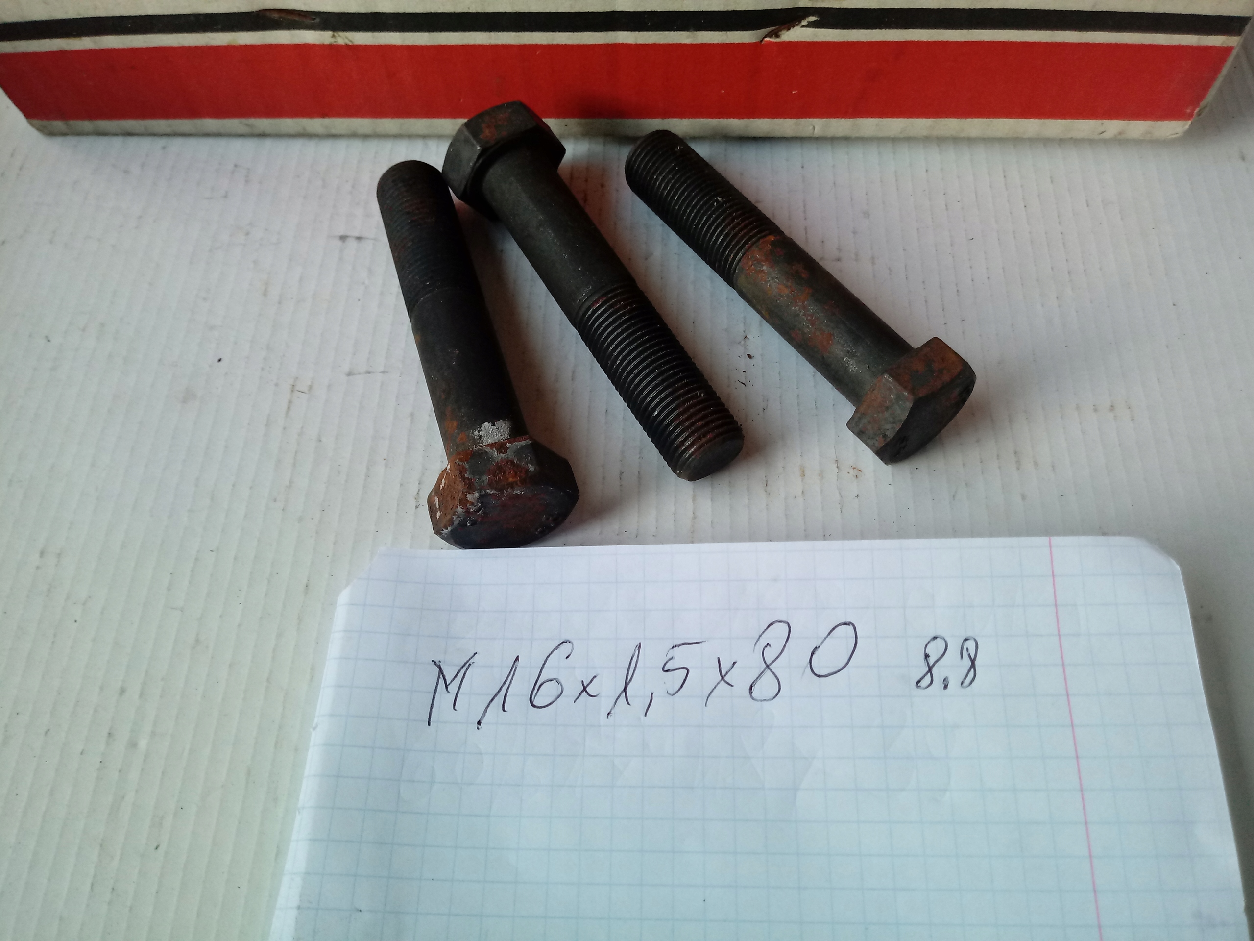 ŚRUBA M16x1,5x80 8,8 koła przód napęd 385 54212034 • Cena, Opinie - Allegro