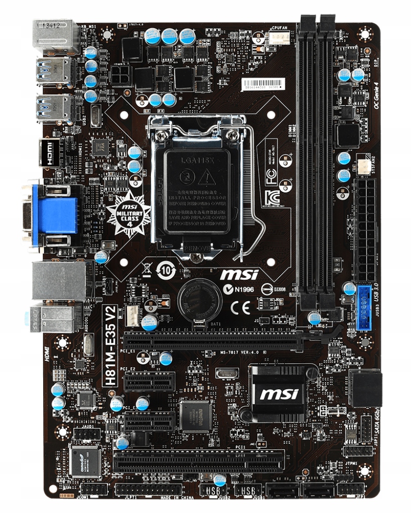 Płyta główna MSI H81M-E35 V2 socket 1150 w Marki - Sklep, Opinie, Cena w Allegro.pl