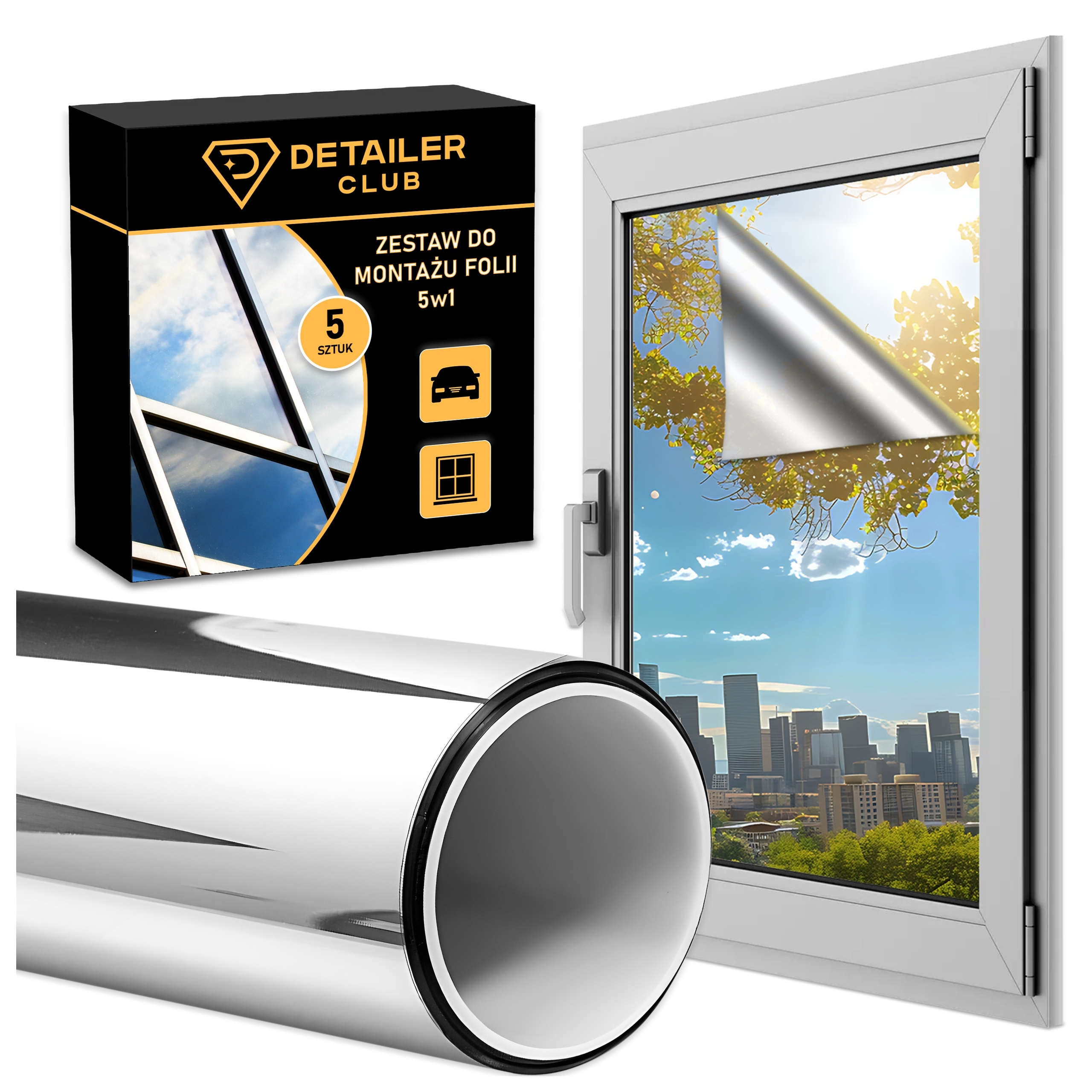 Folia na Szybę Lustro Weneckie - Niska cena na Allegro