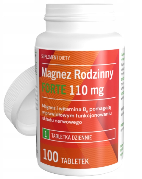 Magnez Rodzinny FORTE 110 mg cytrynian 100 tabletek NAJWYŻA DAWKA ...