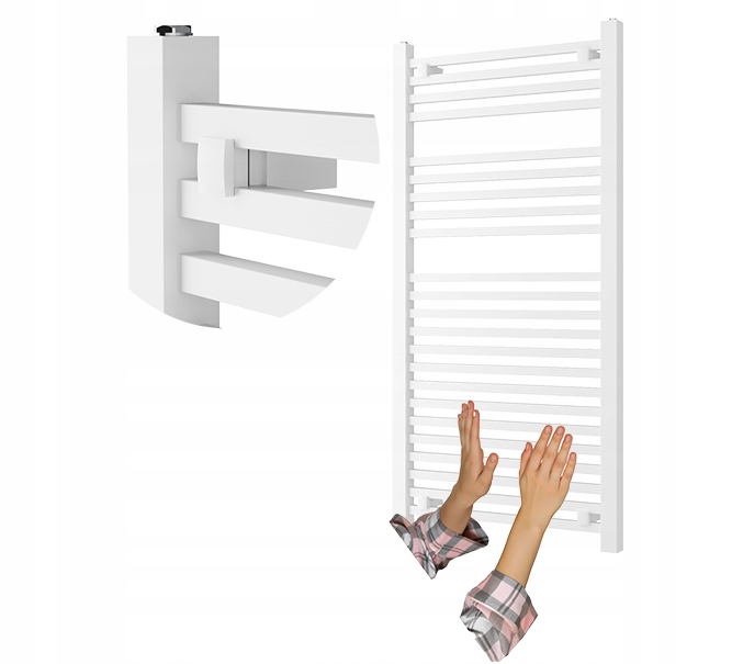 Kúpeľňový radiátor elektrický Granitan 667 W 60 x 120 mm biely - Allegro