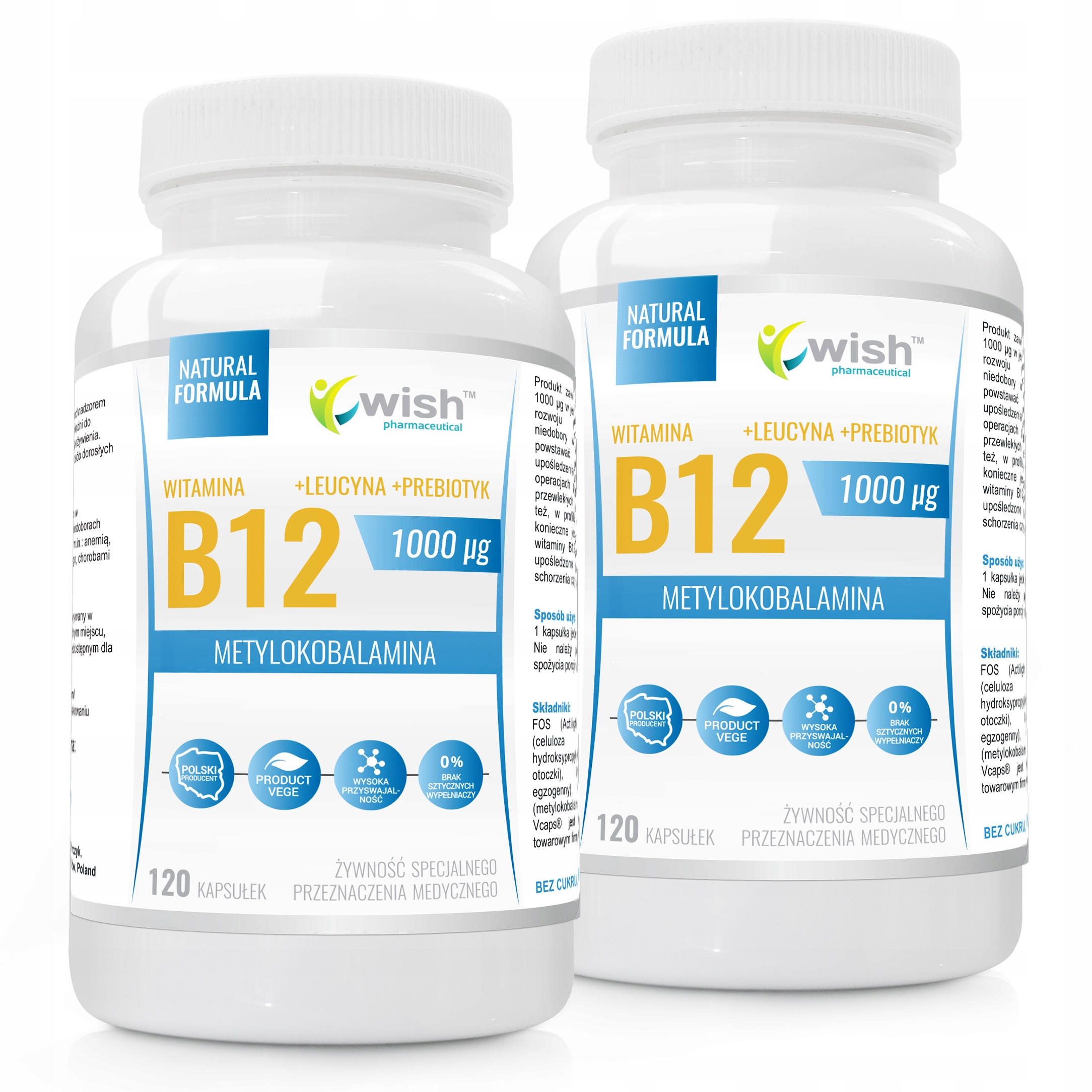 VITAMÍN B12 1000µg METHYLKOBOLAMIN 240 KAP VEGAN za 391.00CZK - Allegro