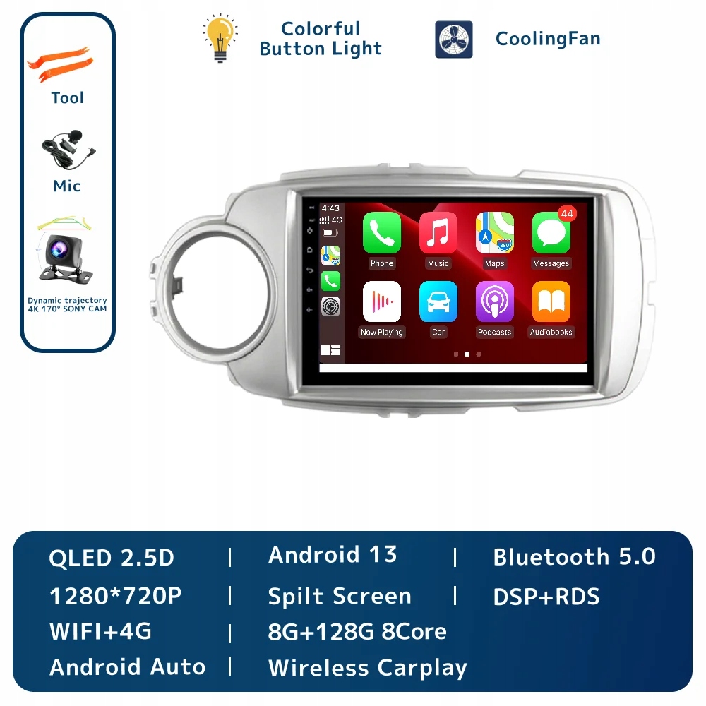 Dla Toyota Yaris 2012-2017 Radio samochodowe stereo nawigacja GPS ... Dla Toyota Yaris 2012-2017 Radio samochodowe stereo nawigacja GPS ...