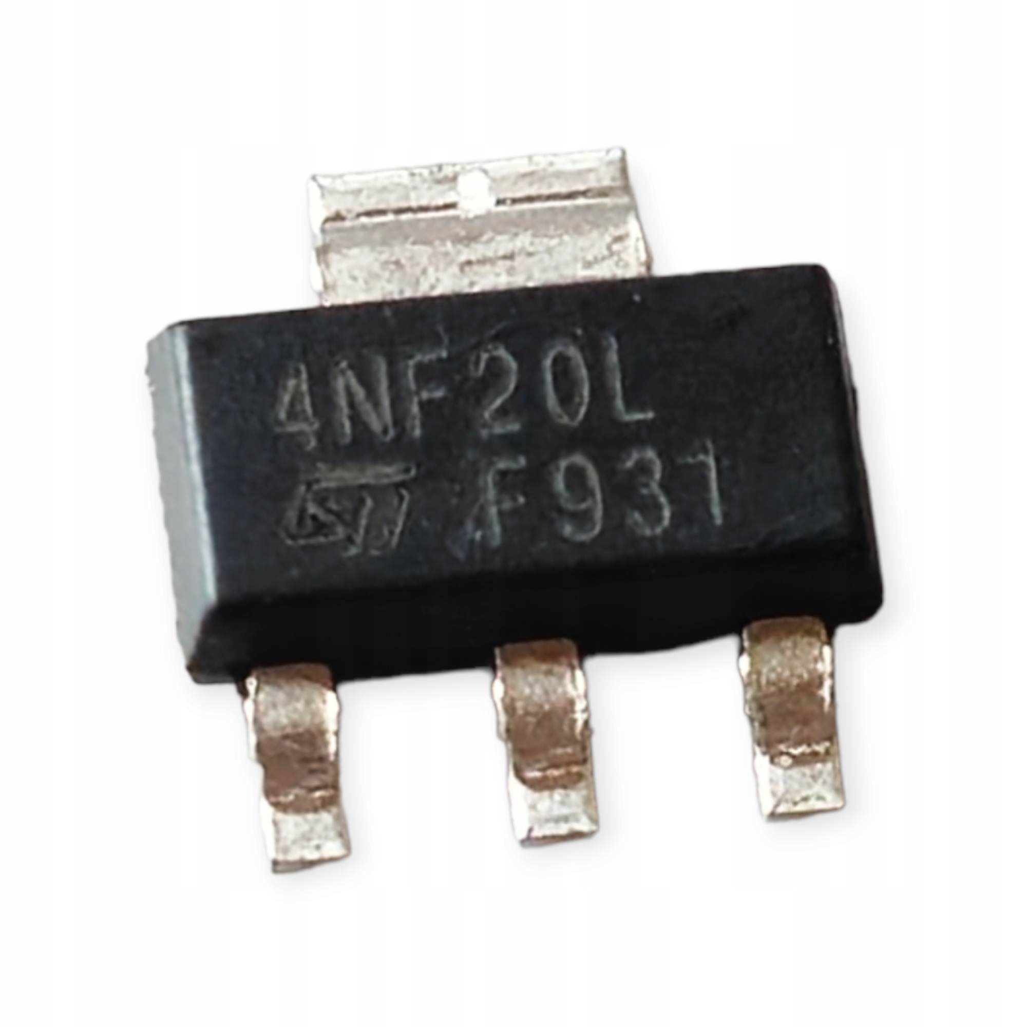 STN4NF20L TRANZYSTOR N-MOSFET 200V 1A 3.3W SOT223 - Sklep, Opinie, Cena w Allegro