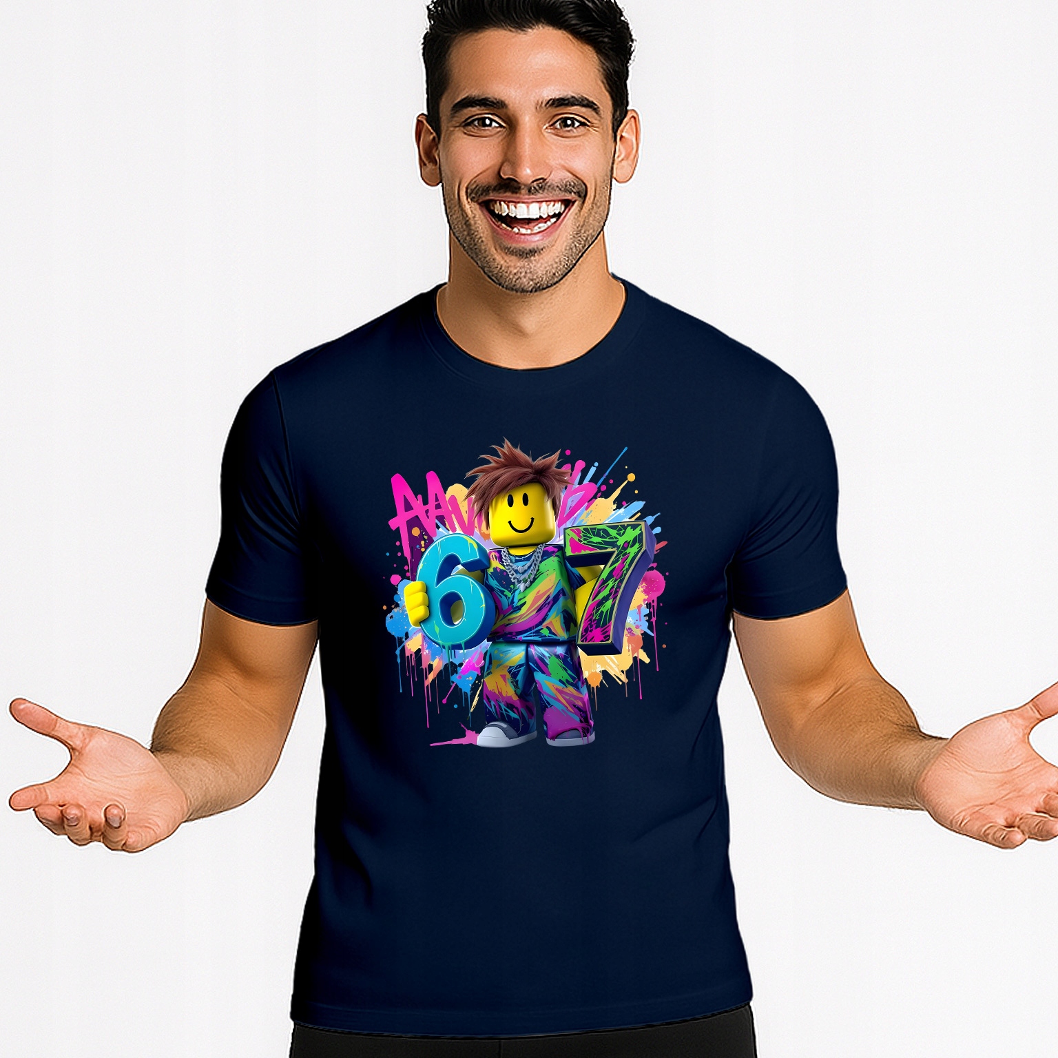 PÁNSKÉ TRIČKO 67 SIX SEVEN VIRAL ROBLOX S DÁREK, • Ceny, Recenze - Allegro