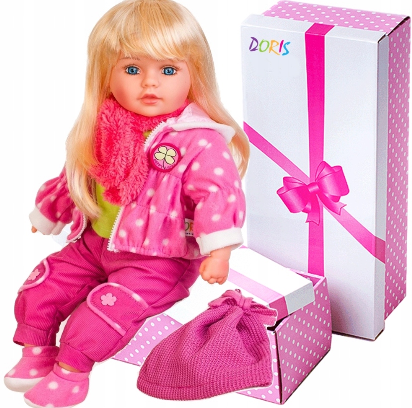 DUŻA LALKA DORIS BOBAS DUŻA MÓWI INTERAKTYWNA EDUKACYJNA ZESTAW ZABAWKA (5904161360209) • Cena ...