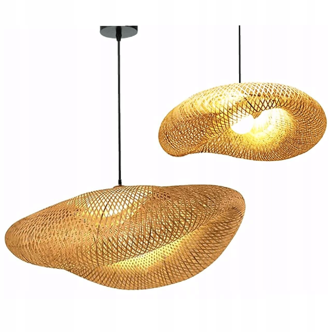 LAMPA WISZĄCA PLECIONA BOHO BAMBUSOWA BEŻOWA APP880 (OSW-05240) • Cena ...