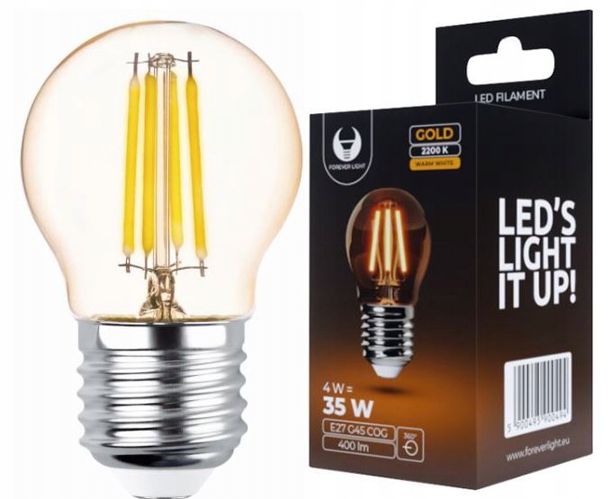 Żarówka LED E27 Filament OZDOBNA 4W 2200K edison (5900495900494) • Cena ...