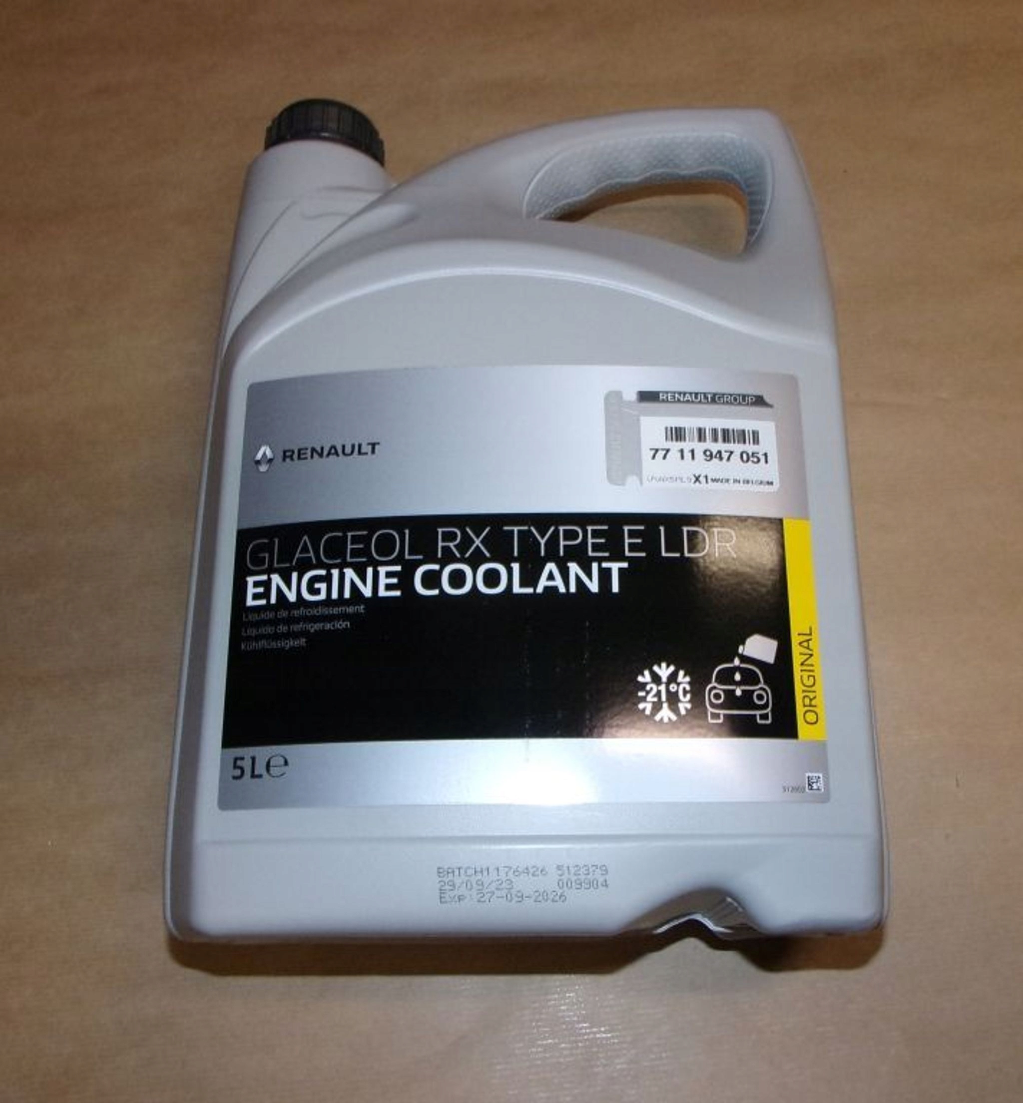 PŁYN DO CHŁODNIC RENAULT OE GLACEOL RX TYPE D E LDR 5L ORYGINALNY ...